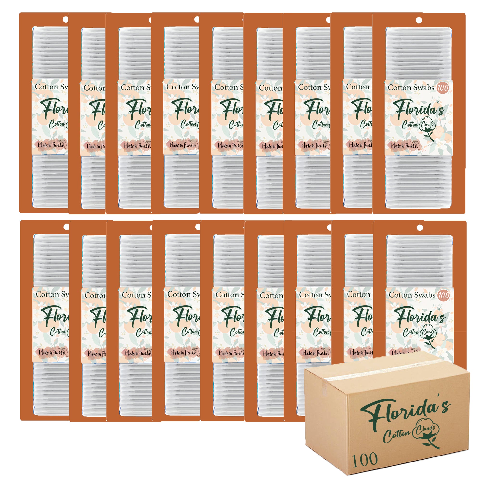 Cotton Swabs Box 100 Units – Florida's Cotton Clouds