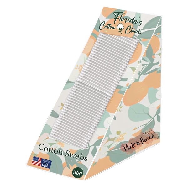 Cotton Swabs with Stand-in Dispenser, 300 Count – Florida's Cotton Clouds