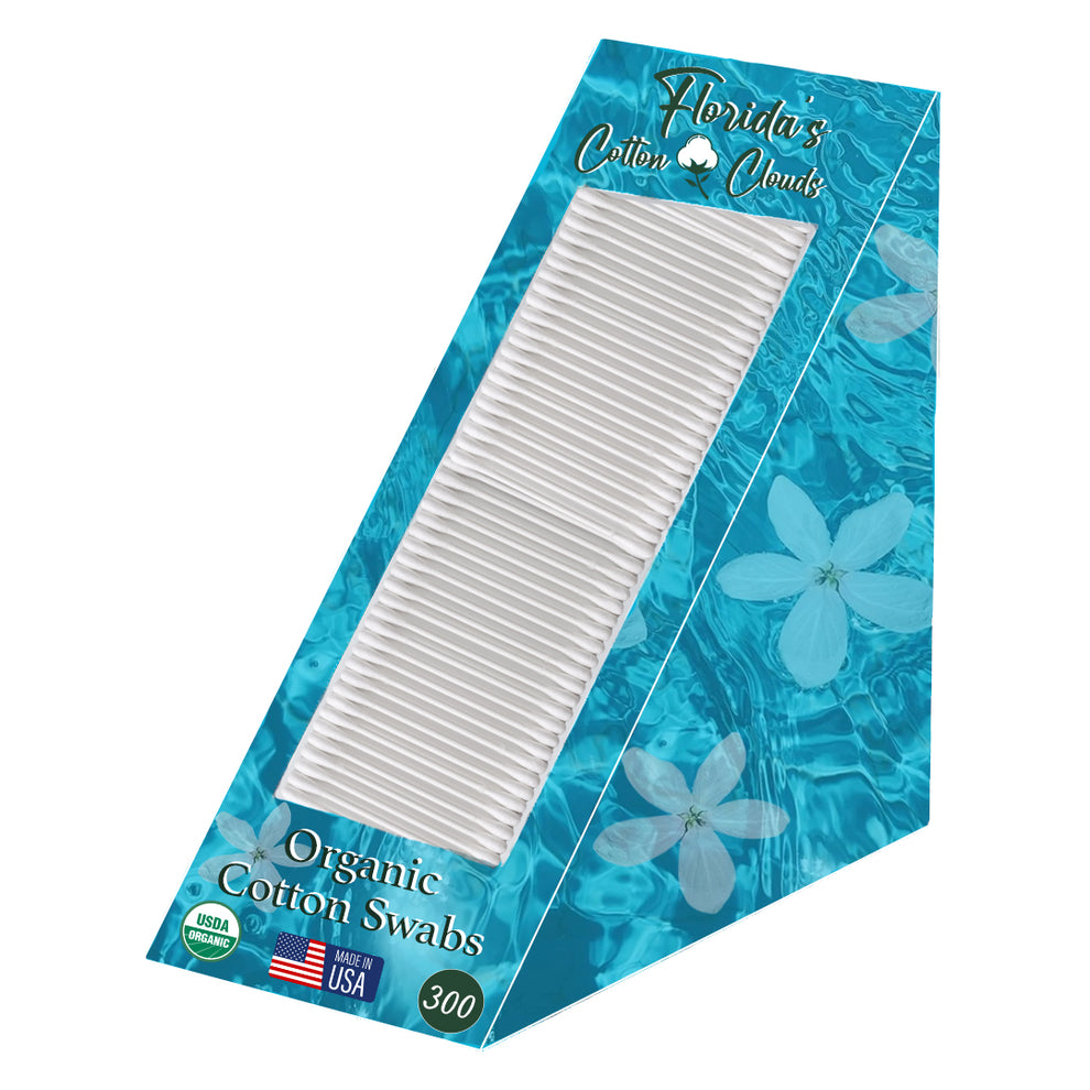 Cotton Swabs with Stand in Dispenser, 300 Count – Florida's Cotton Clouds